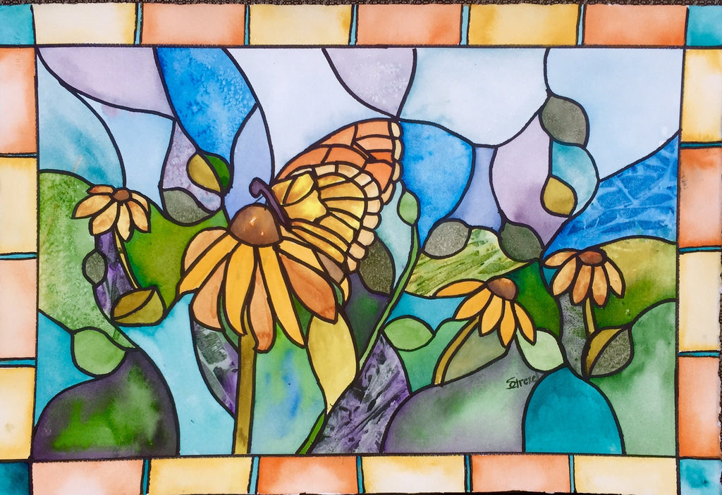 Butterfly in Cubism – Gazing Through Glass
