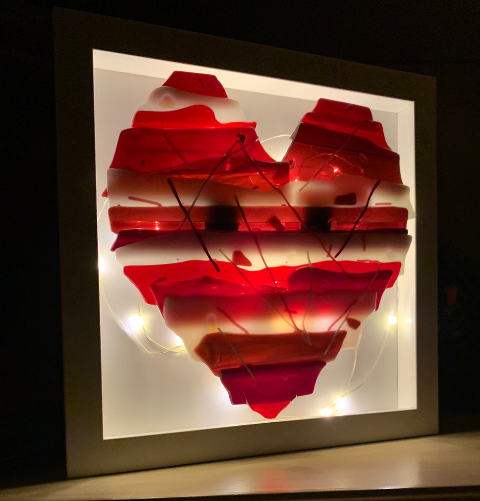 Lighted Edgy Heart – Gazing Through Glass